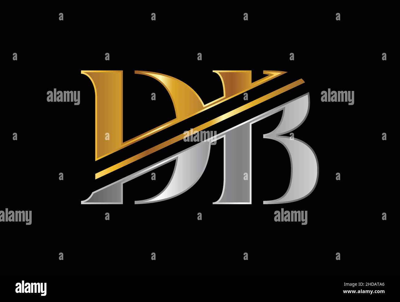 Initial Letter D B Logo Design Vector. Graphic Alphabet Symbol For ...