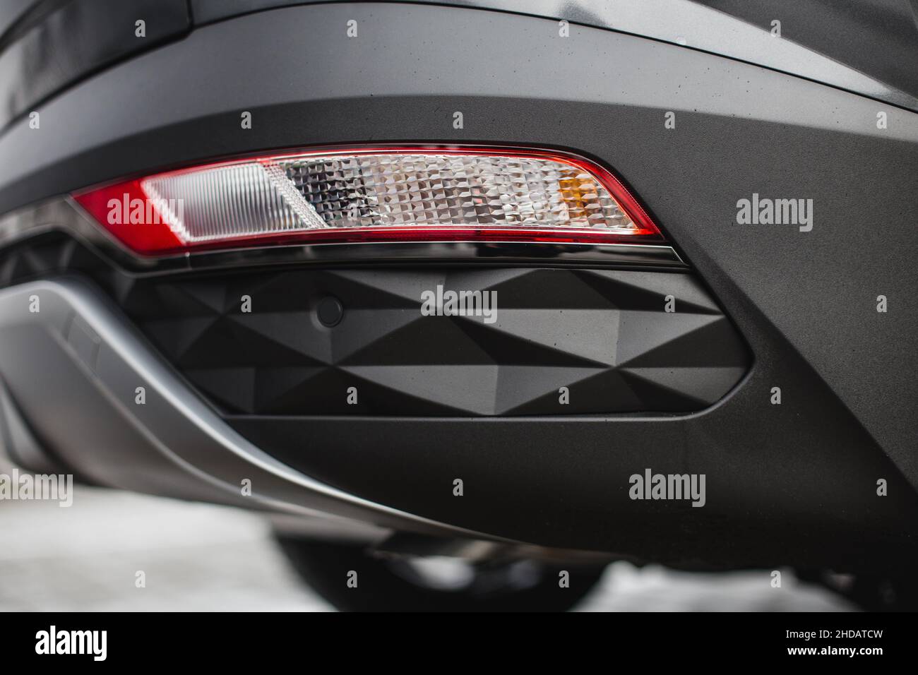 Led car headlight close-up. New modern vehicle detail of lamps light ...