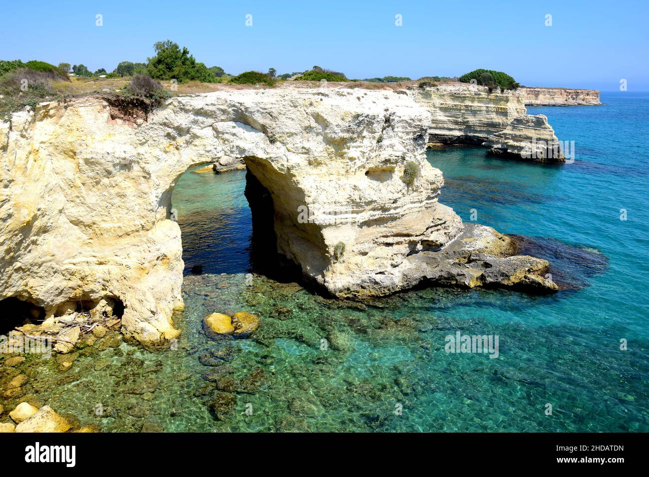 Malta scenic ocean view with rock formation hi-res stock photography ...