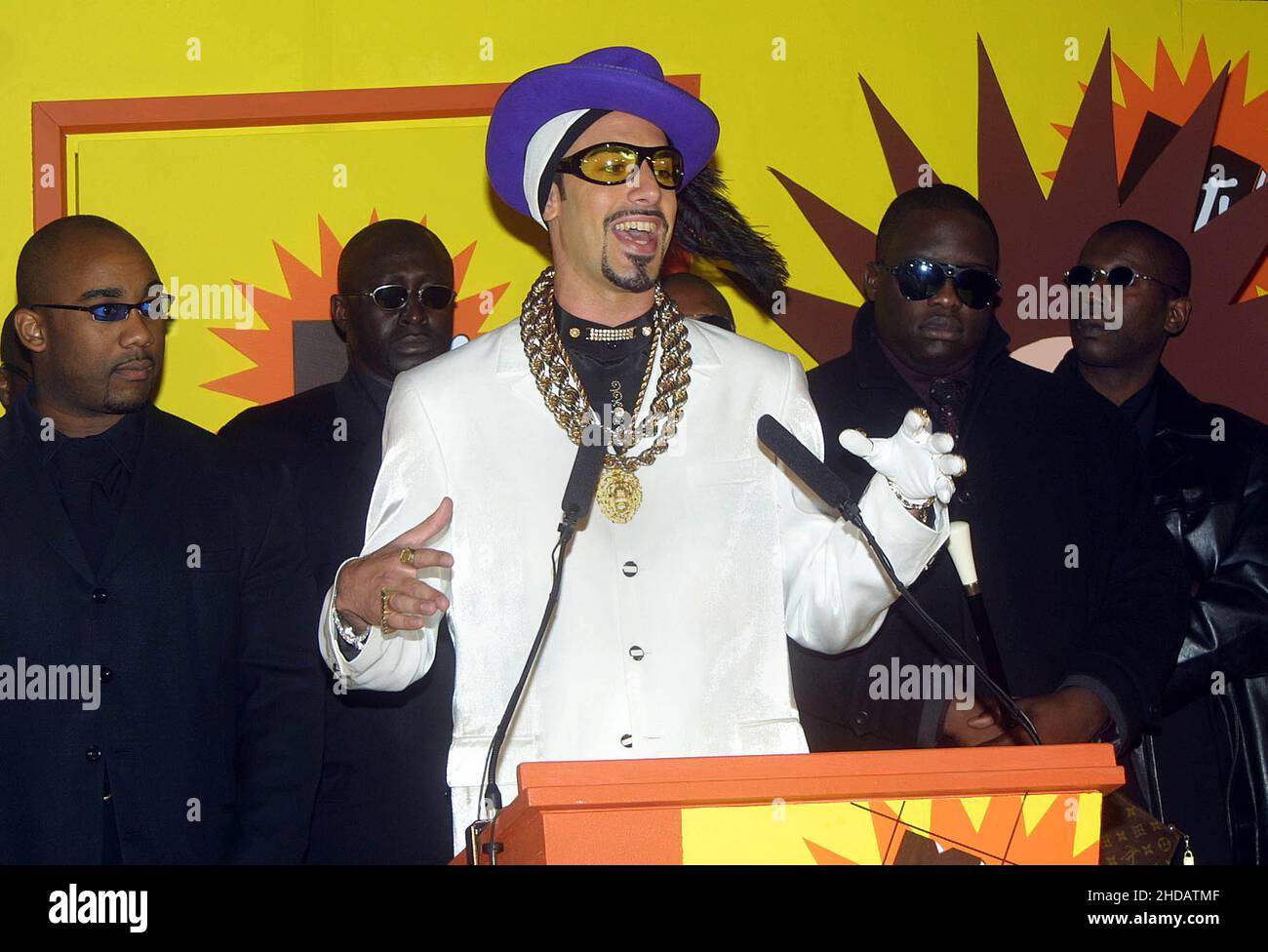 Fictional TV character ALI G,created by Sacha Baron Cohen,at the launch ...