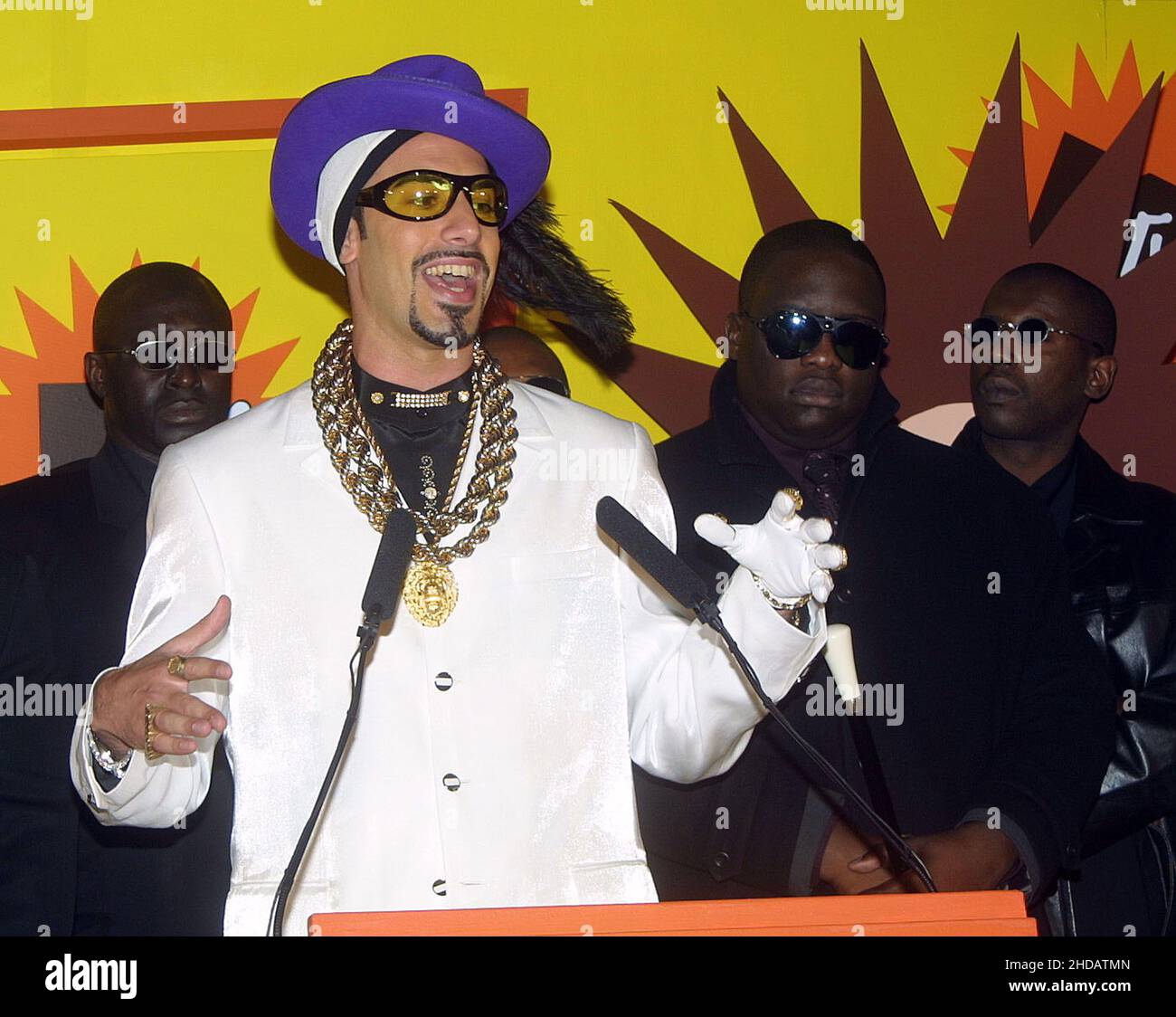 Fictional TV character ALI G,created by Sacha Baron Cohen,at the launch ...