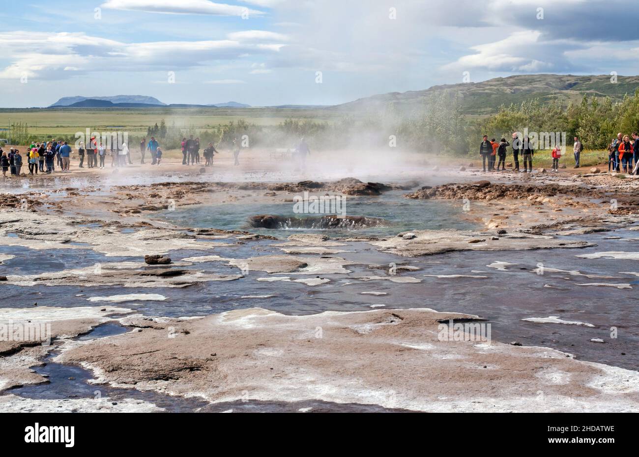 Strokkur geyser in the golden circle of Iceland Stock Photo - Alamy