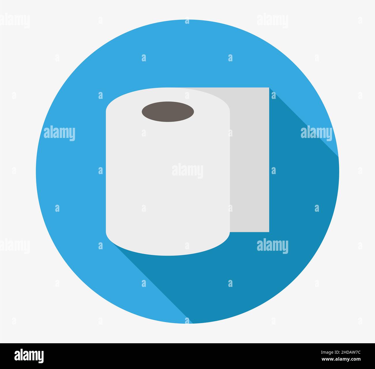 Toilet paper in blue circle vector with a shadow Stock Vector Image ...