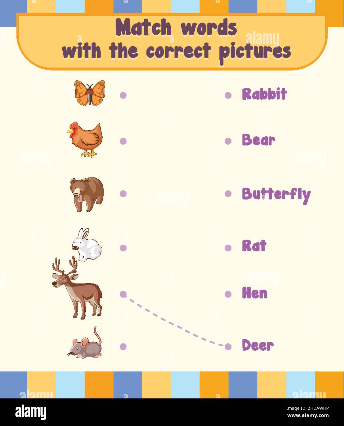 Match the words with the correct pictures worksheet template ...