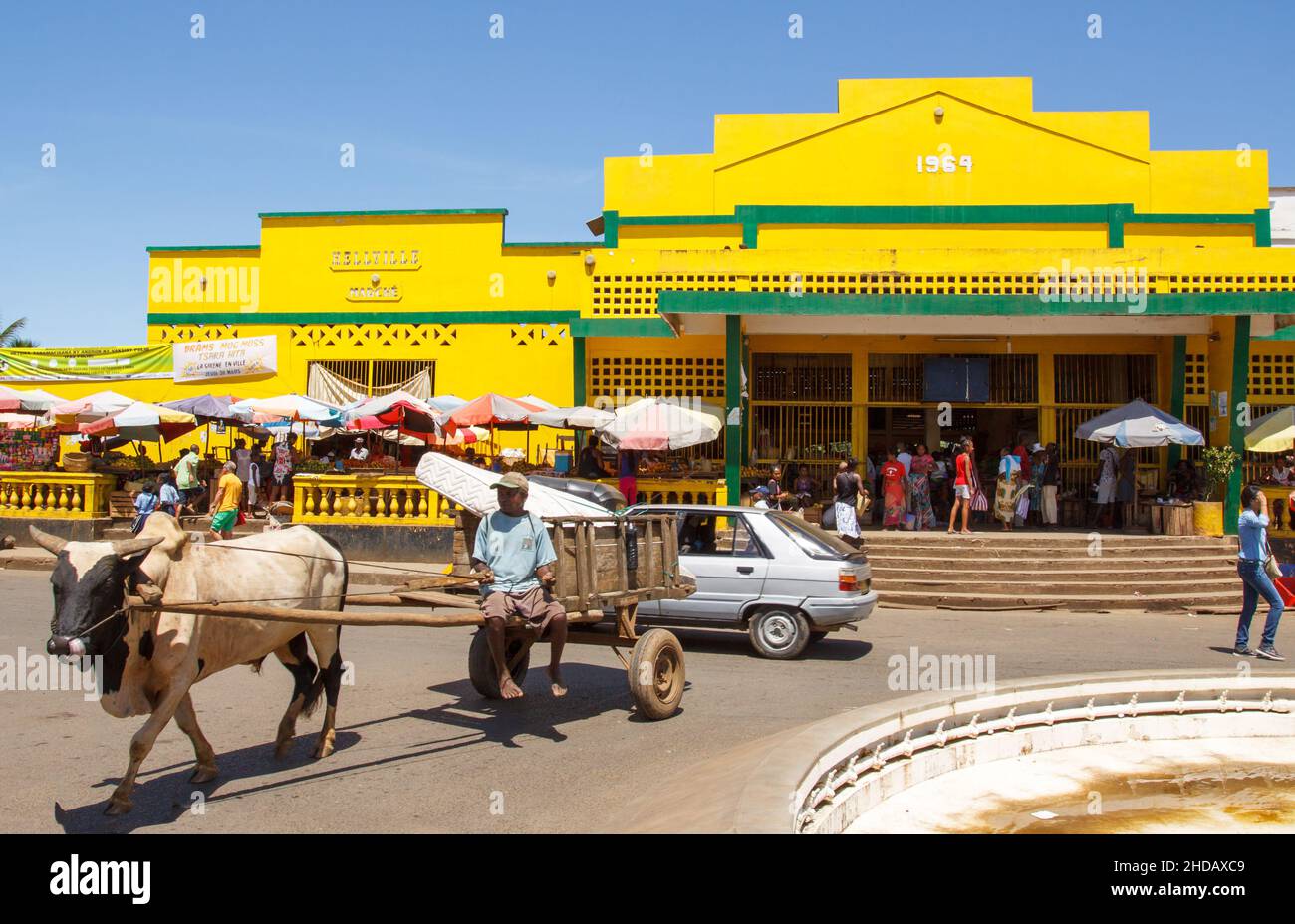 Hell Ville market hall, Nosy Be, Madagascar Stock Photo - Alamy