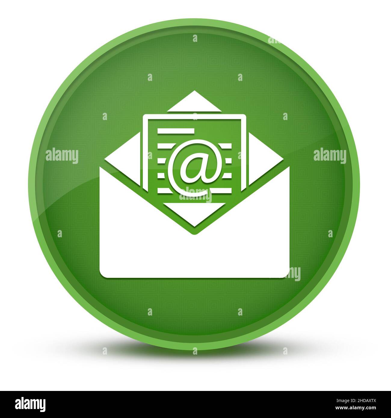 Newsletter email luxurious glossy green round button abstract ...