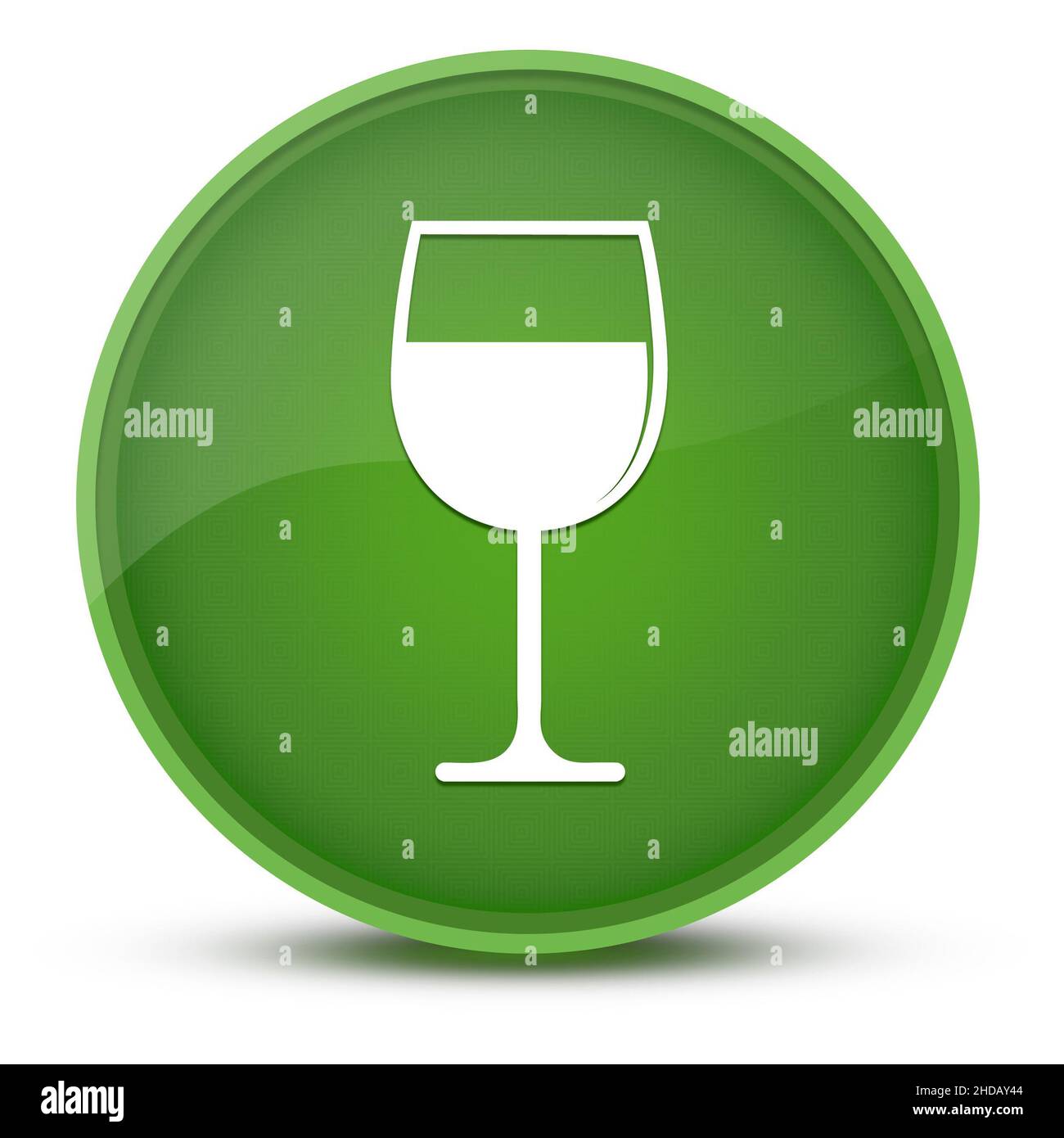 Wine glass luxurious glossy green round button abstract illustration ...