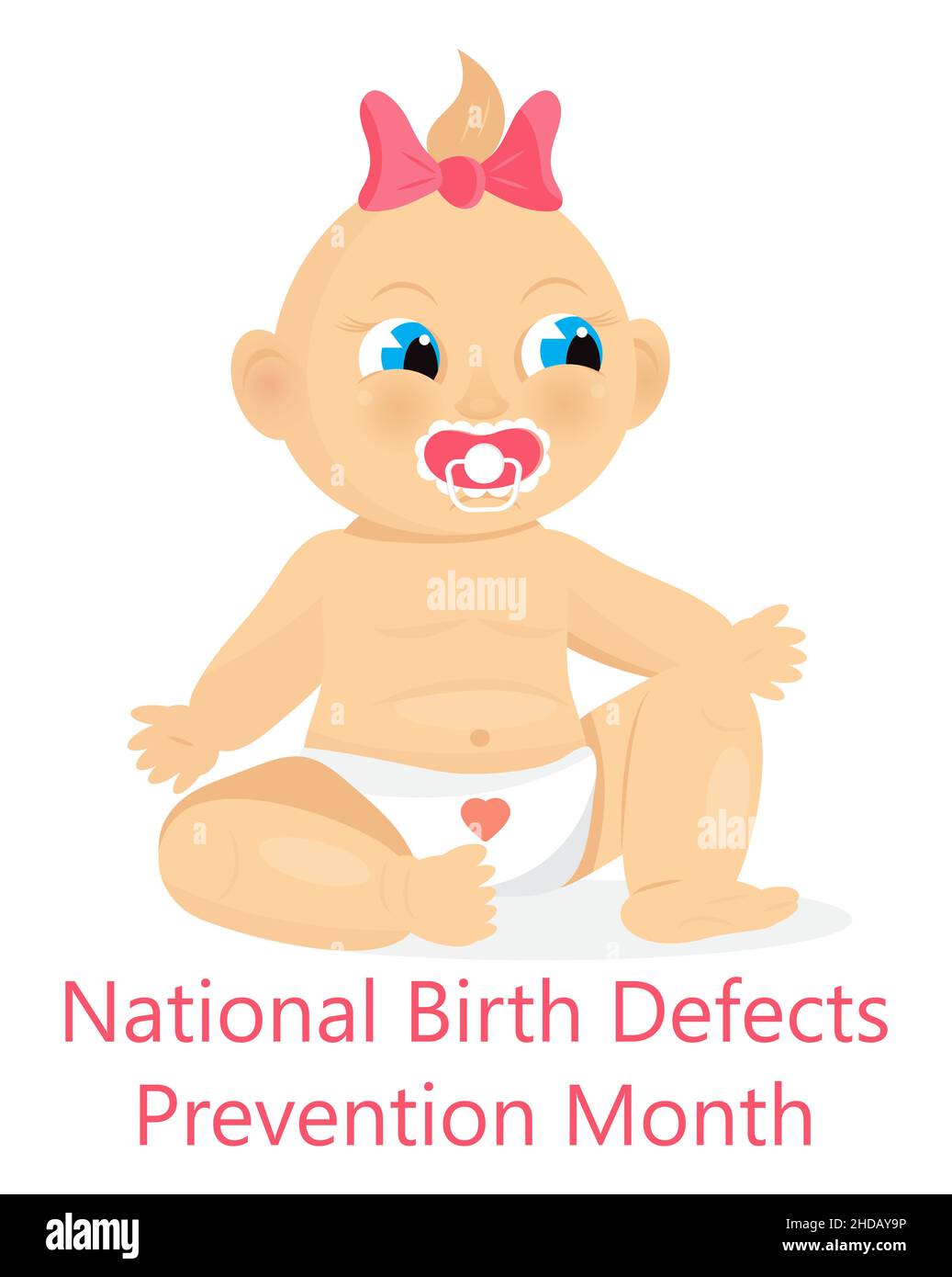 National birth defects prevention month concept vector. Medical event ...