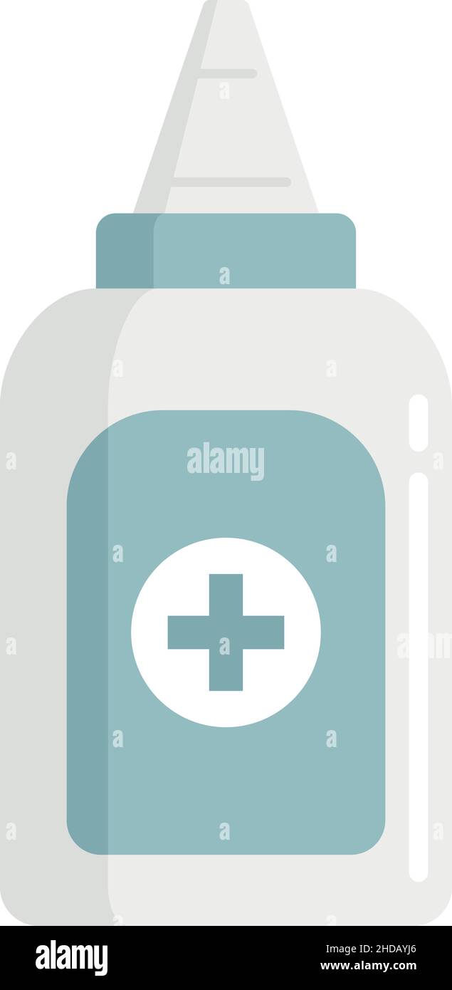 Antiseptic hand drop icon. Flat illustration of Antiseptic hand drop ...