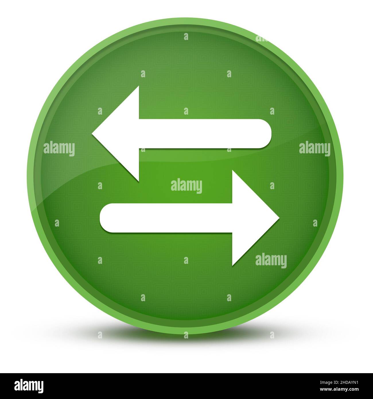 Transfer arrow luxurious glossy green round button abstract ...