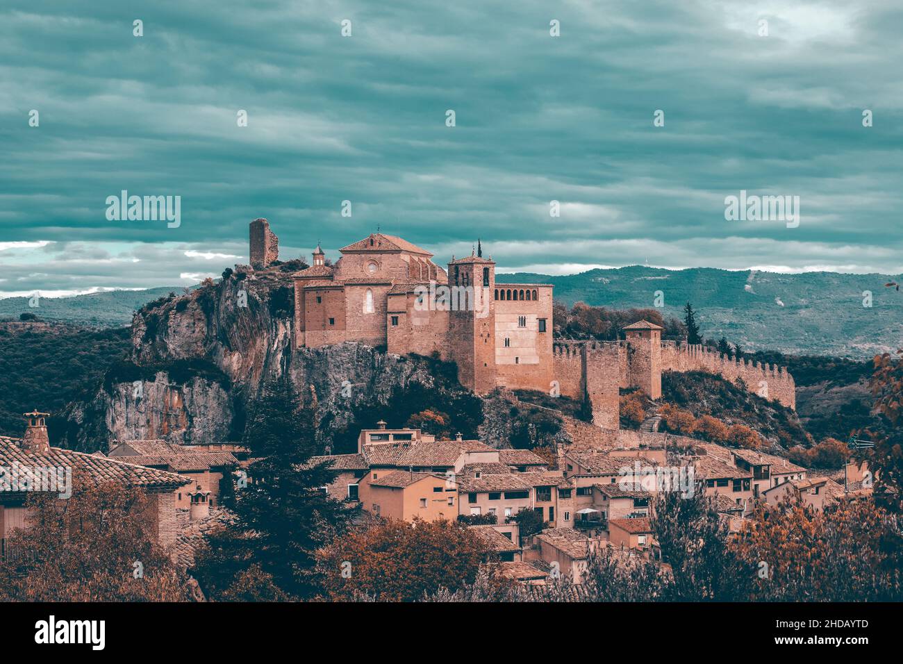 Alquezar, medieval village in Huesca province, Spain Stock Photo - Alamy