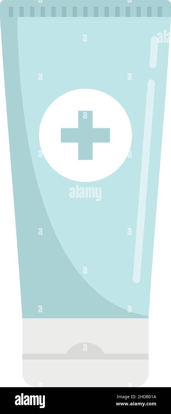 Antiseptic gel tube icon. Flat illustration of Antiseptic gel tube ...