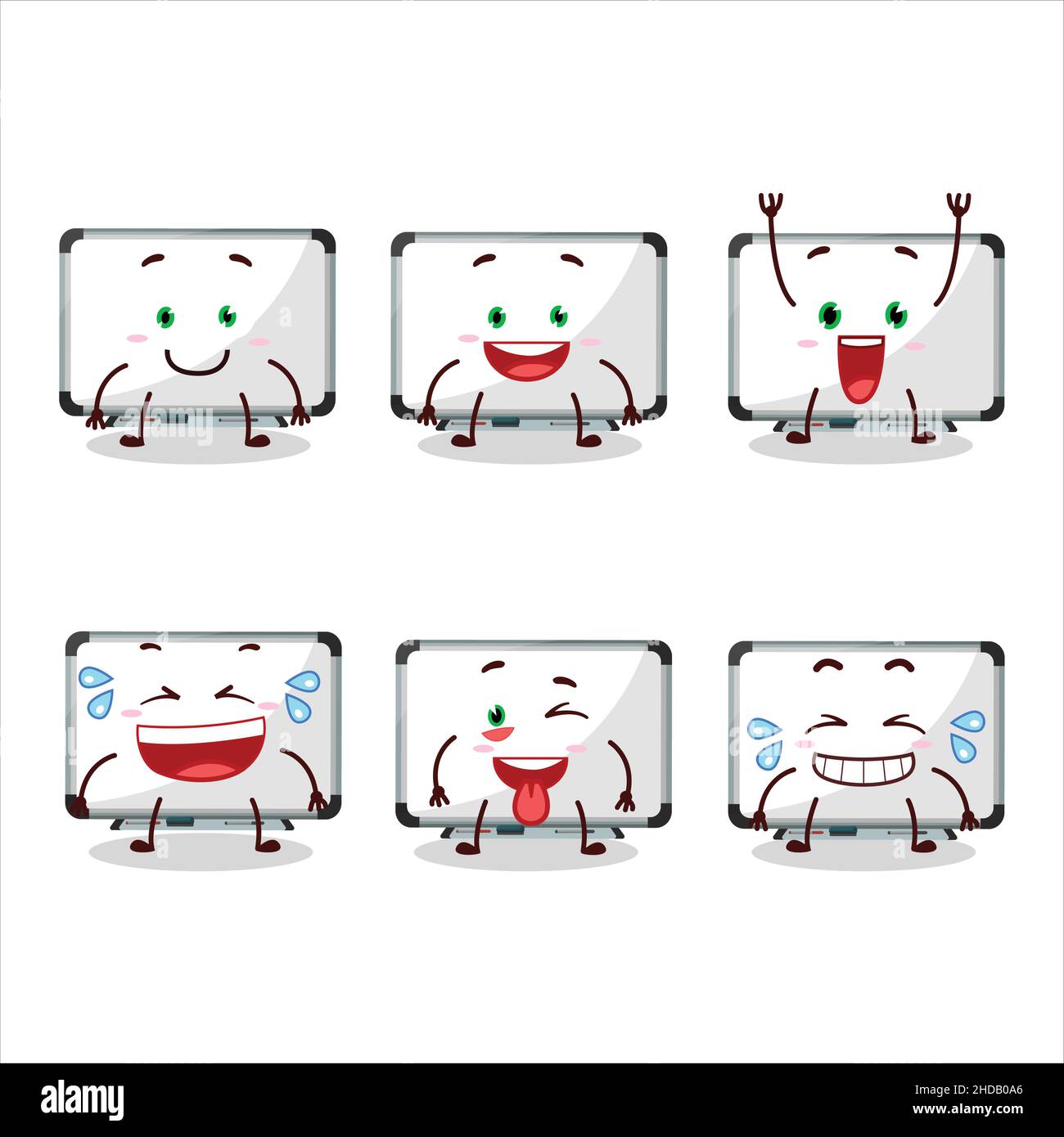 Cartoon character of white board with smile expression. Vector ...