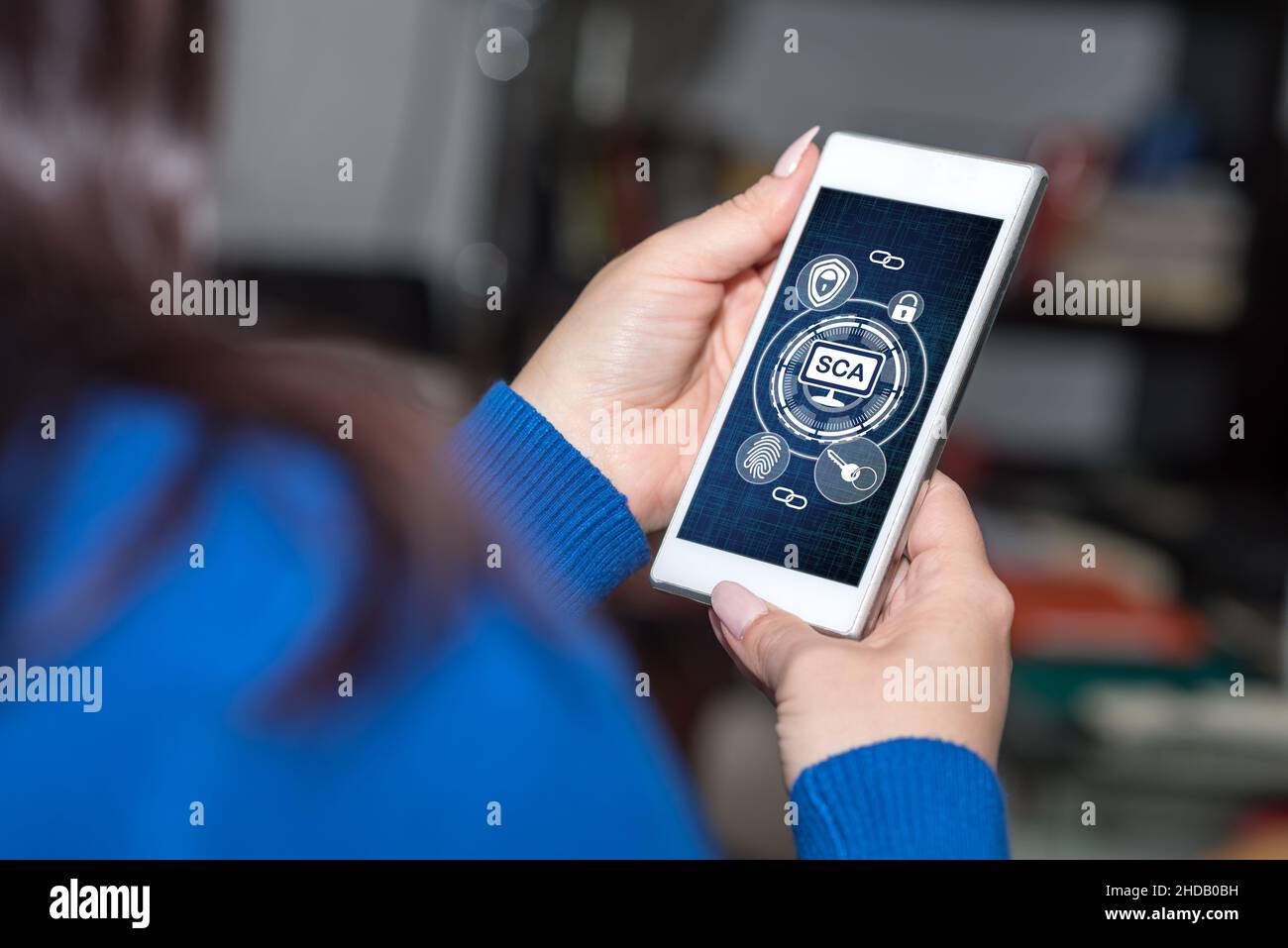 Smartphone screen displaying a sca concept Stock Photo - Alamy