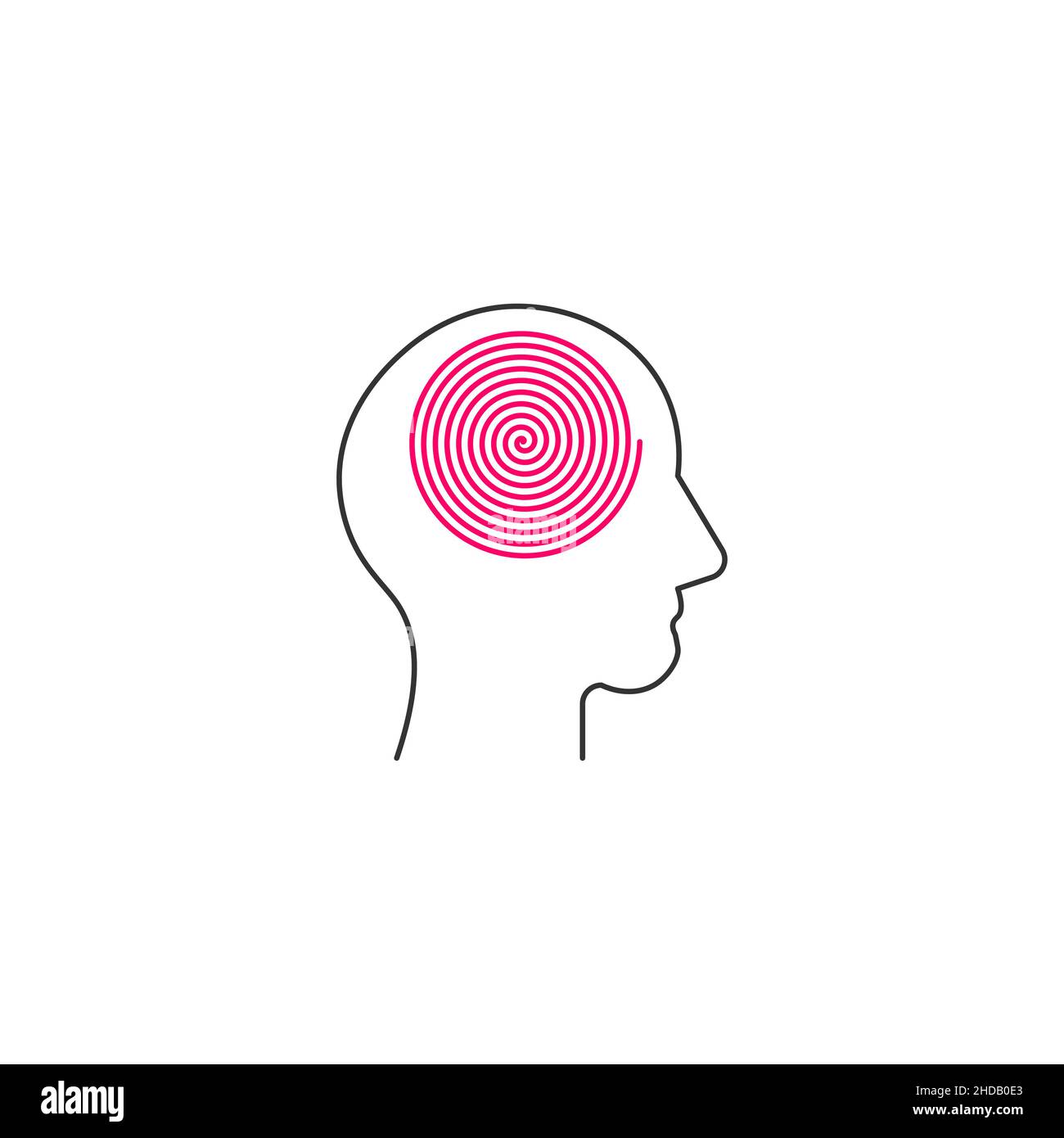 Line drawing brain hi-res stock photography and images - Alamy