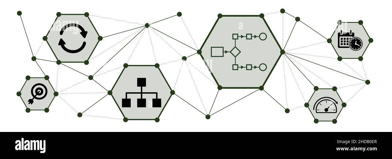 Workflow automation flowchart Cut Out Stock Images & Pictures - Alamy