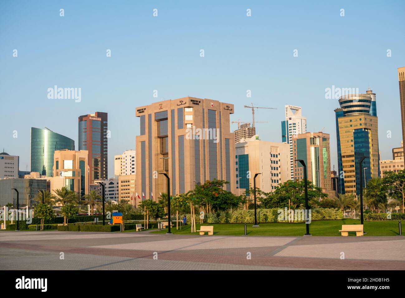 City view of corporate buildings in the diplomat area, Bahrain Stock ...