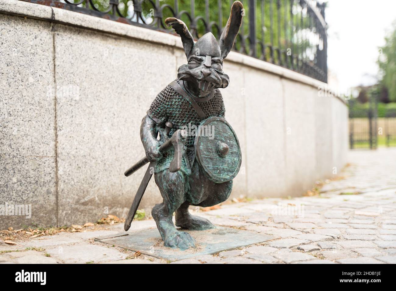 Sculpture of the Piast war rabbit Stock Photo - Alamy