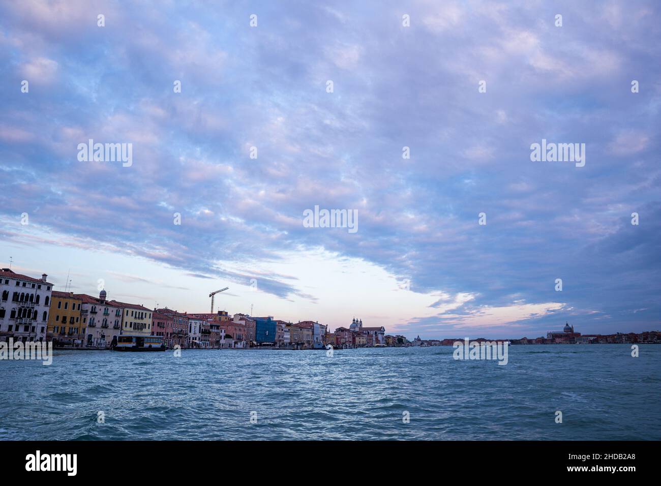 venice panoramic view with cloudy sky italy Stock Photo - Alamy