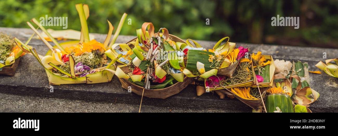 Balinese Hindu Offerings Called Canang. Canang sari is one of the daily ...