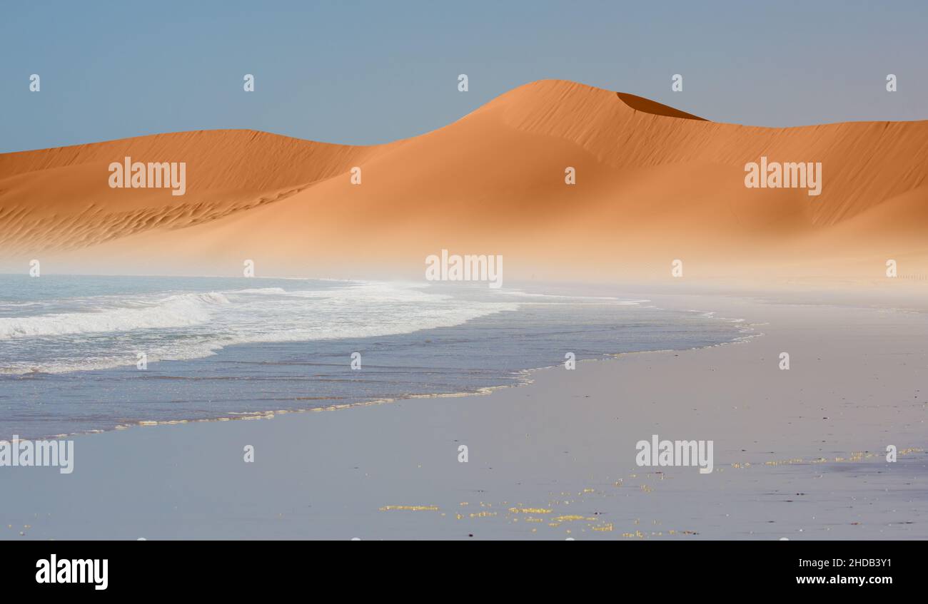 The Namib desert along side the Atlantic ocean coast of Namibia ...