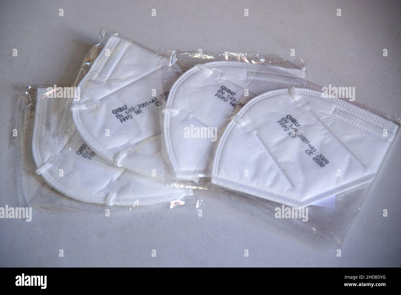 Illustrations of the FFP2 sanitary masks, shot in Paris, France on ...