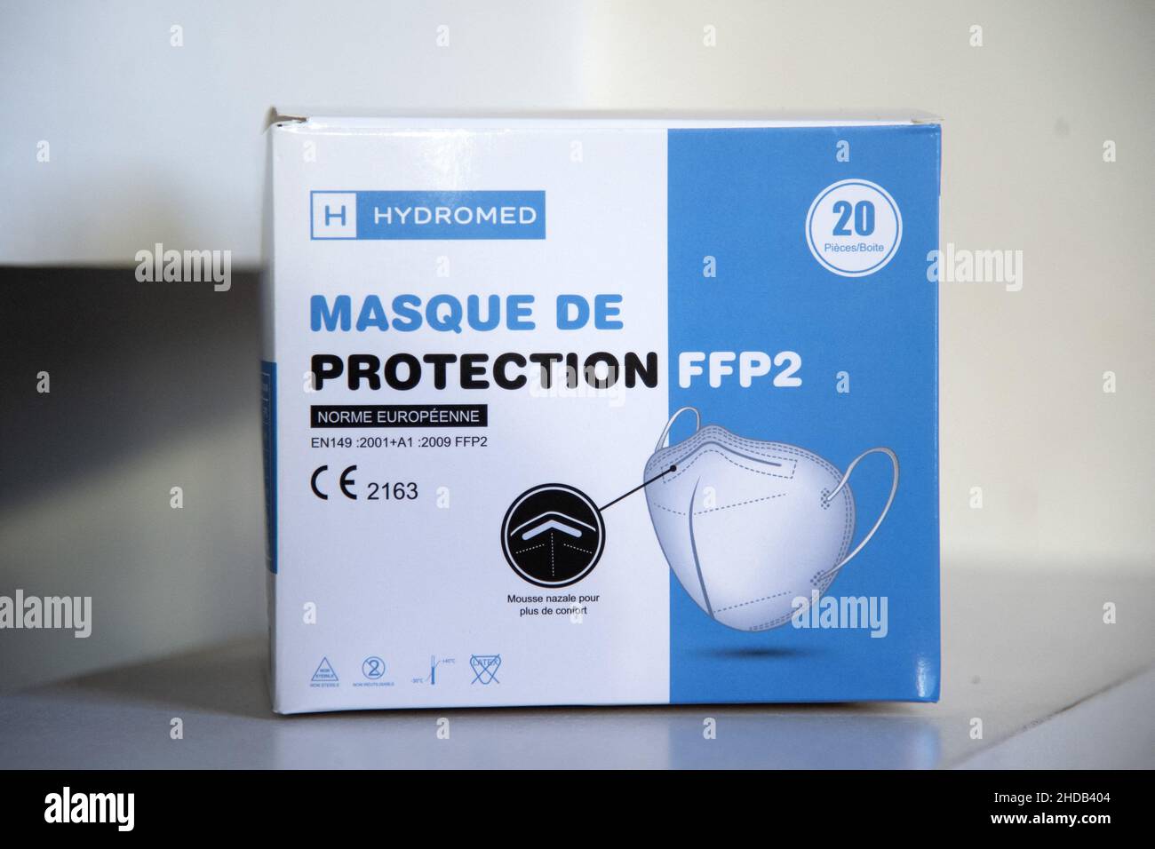 Illustrations of the FFP2 sanitary masks, shot in Paris, France on ...