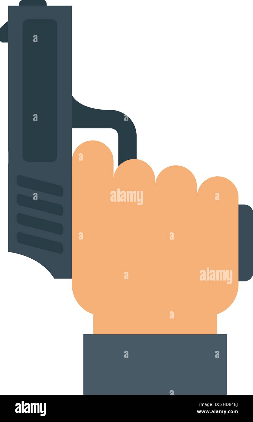 Running start gun icon. Flat illustration of Running start gun vector ...
