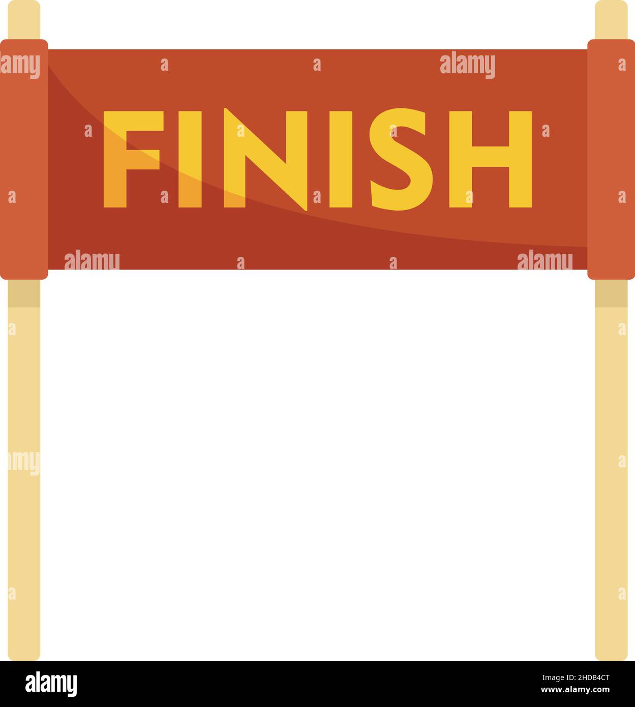 Running finish banner icon. Flat illustration of Running finish banner ...
