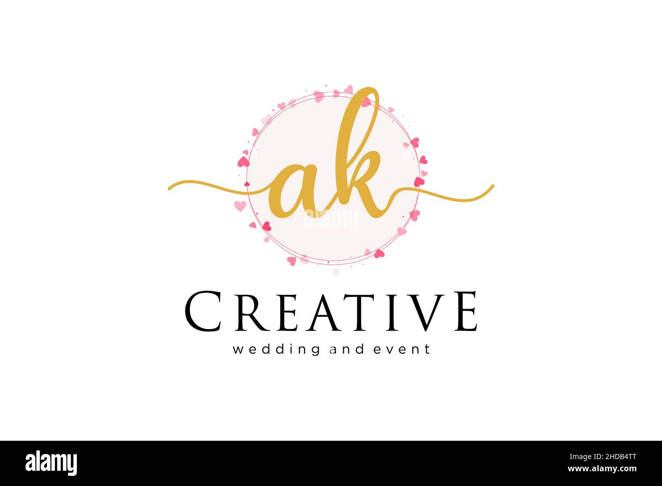 AK feminine logo. Usable for Logo for fashion,photography, wedding ...
