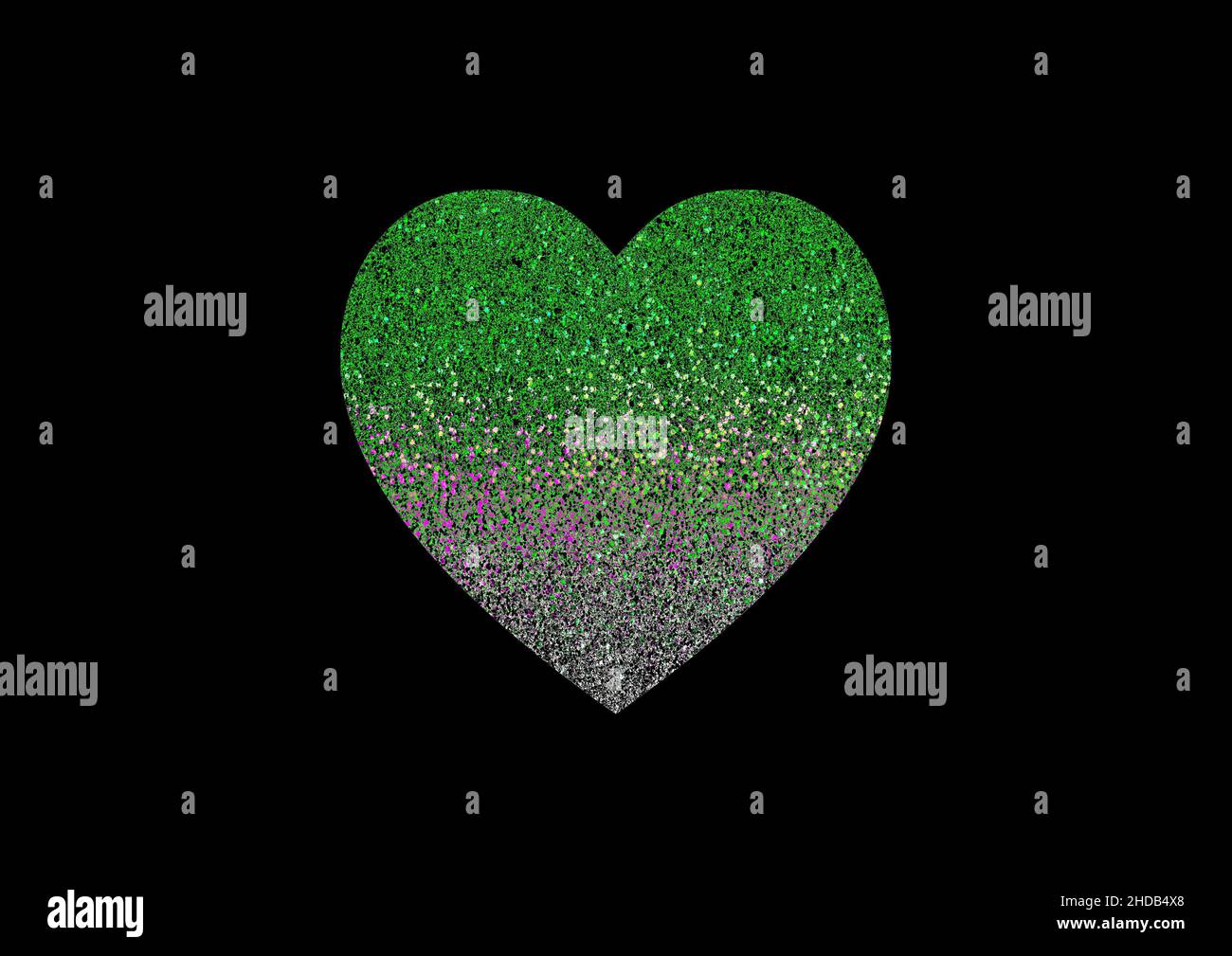 Green Love Heart Stock Photo - Alamy