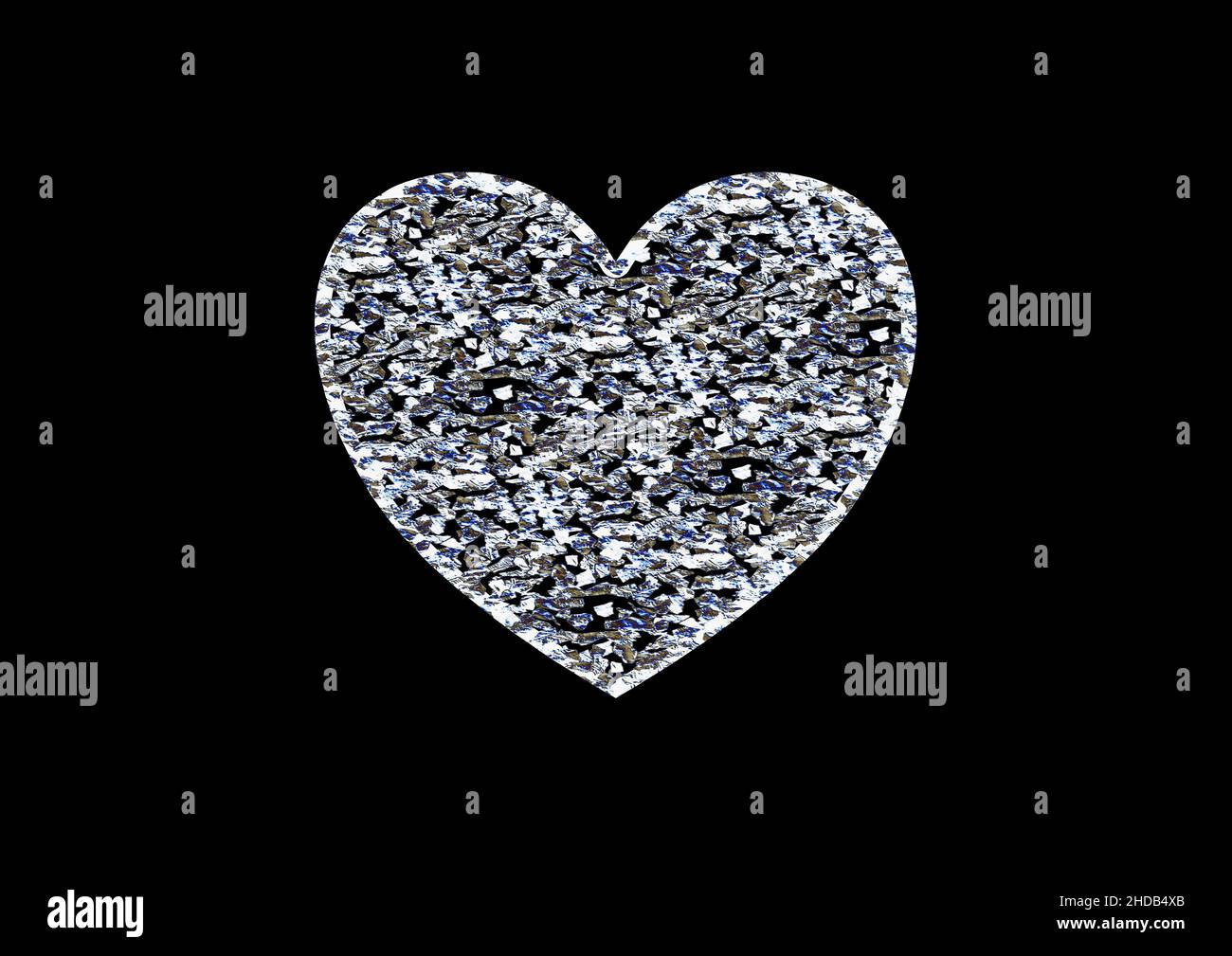 Silver Love Heart Stock Photo - Alamy