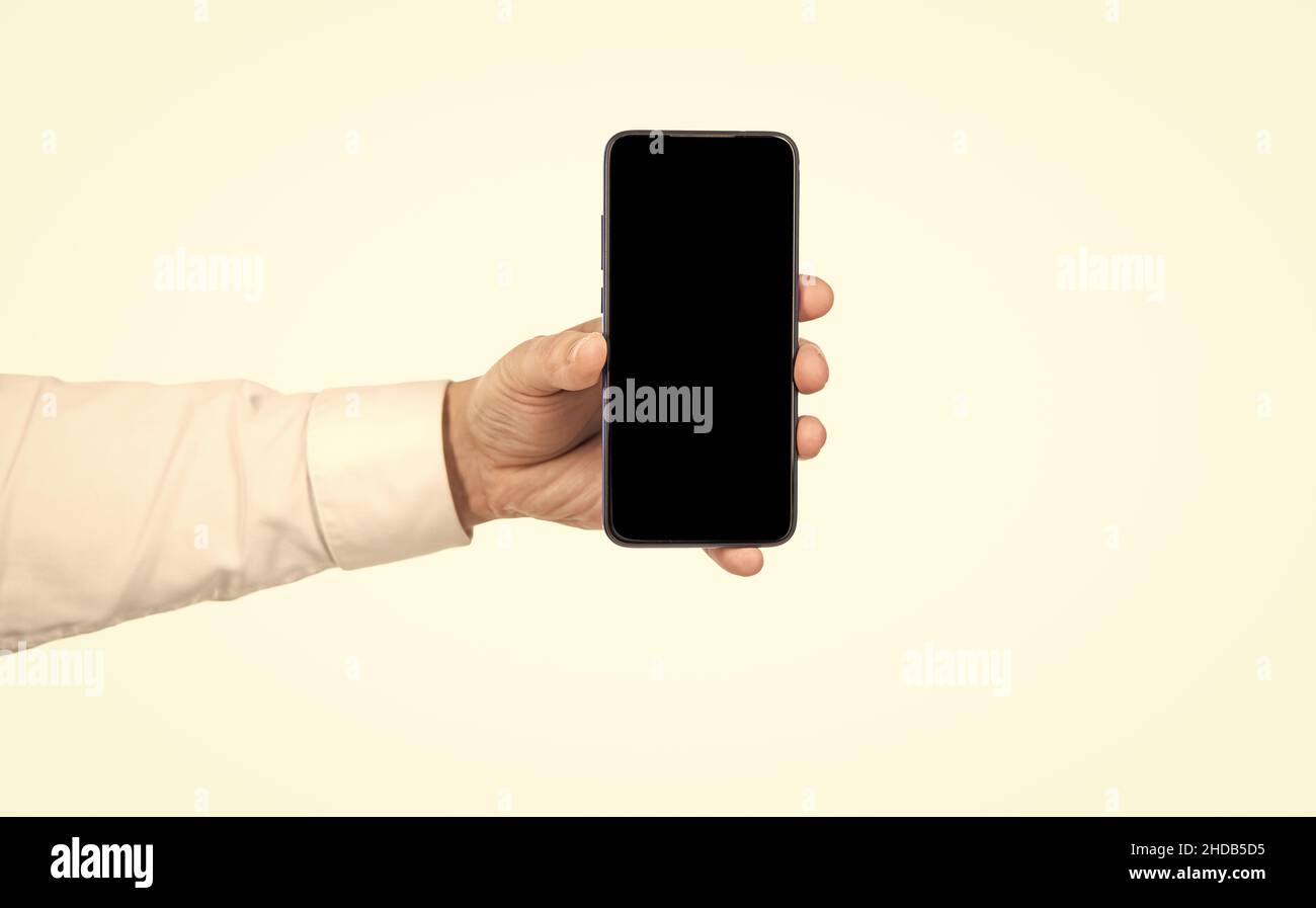 product proposal. advertisement presentation. copy space. hand of man ...