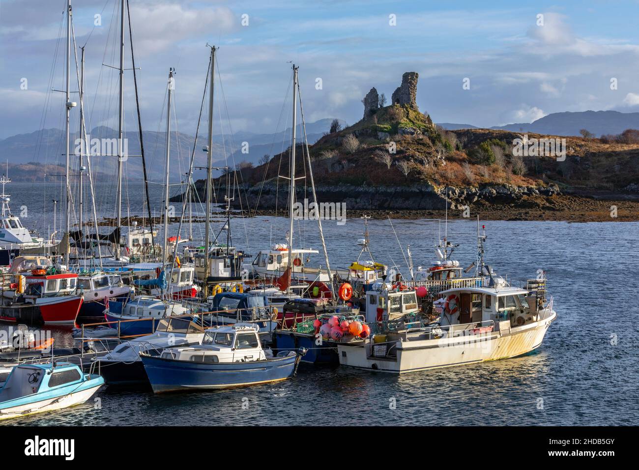 Caisteal Maol near the harbor of Kyleakin on the Isle of Skye, Scotland ...