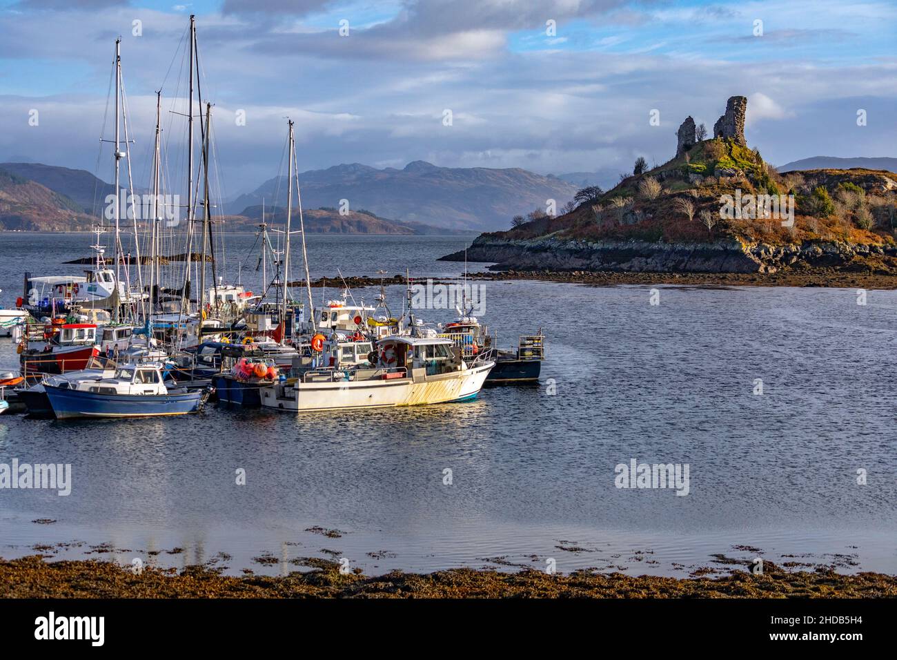 Caisteal Maol near the harbor of Kyleakin on the Isle of Skye, Scotland ...