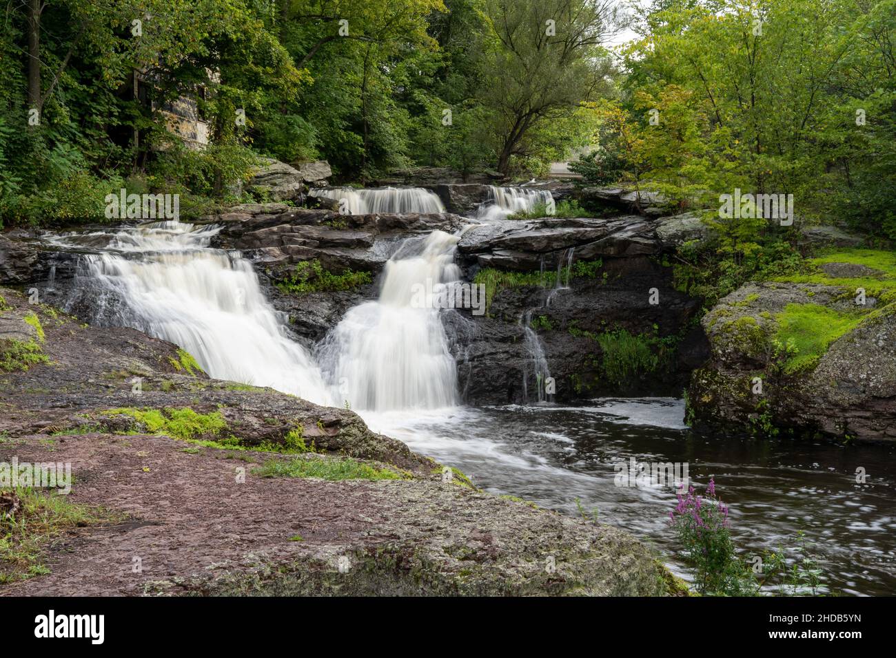 The Carley Brook Waterfalls in Honesdale, Pennsylvania in the ...