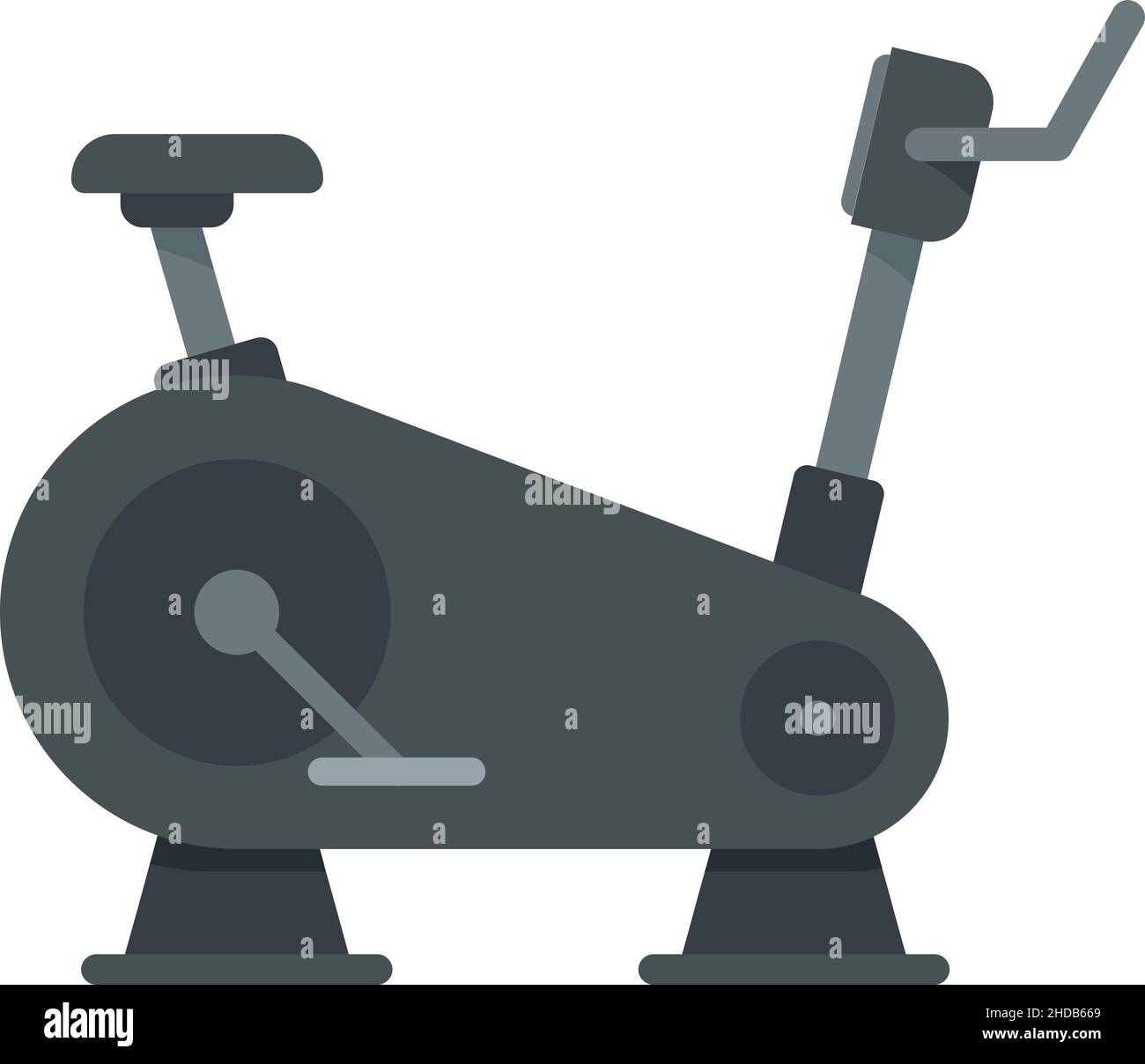 Machine exercise bike icon. Flat illustration of Machine exercise bike ...