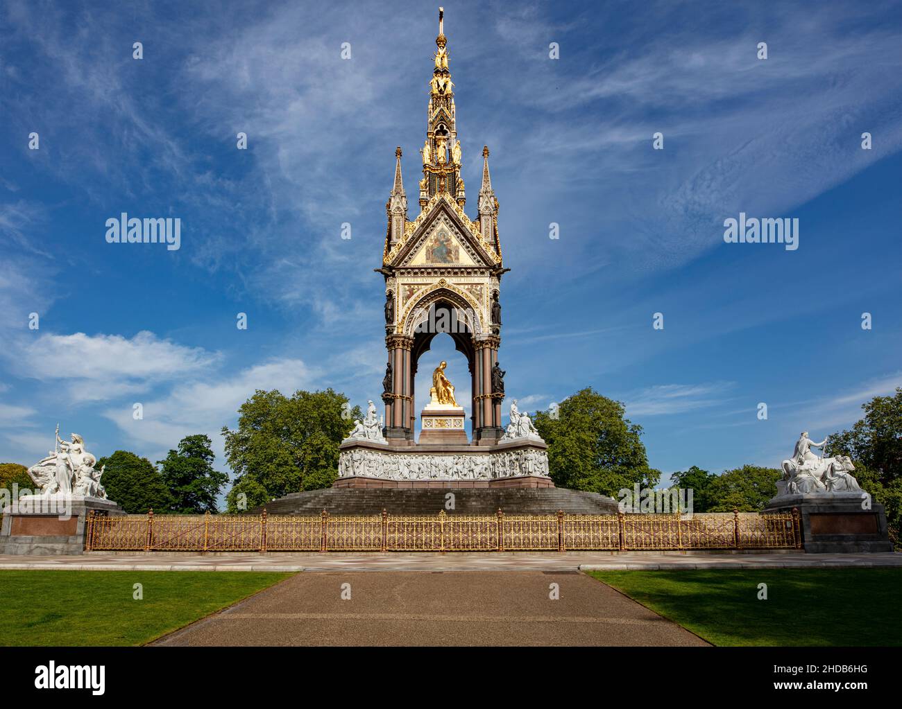 The Albert Memorial, designed by Sir George Gilbert Scott opposite the ...