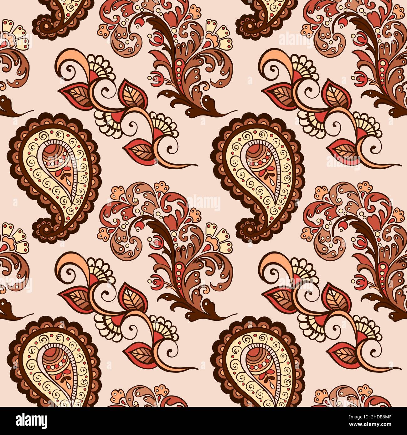Light Brown Paisley Background