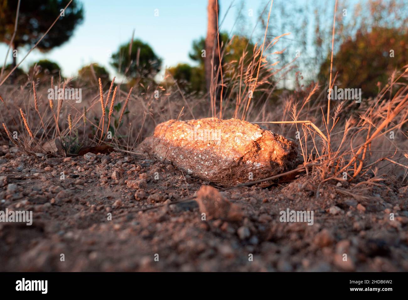 Sun hitting rock Stock Photo - Alamy