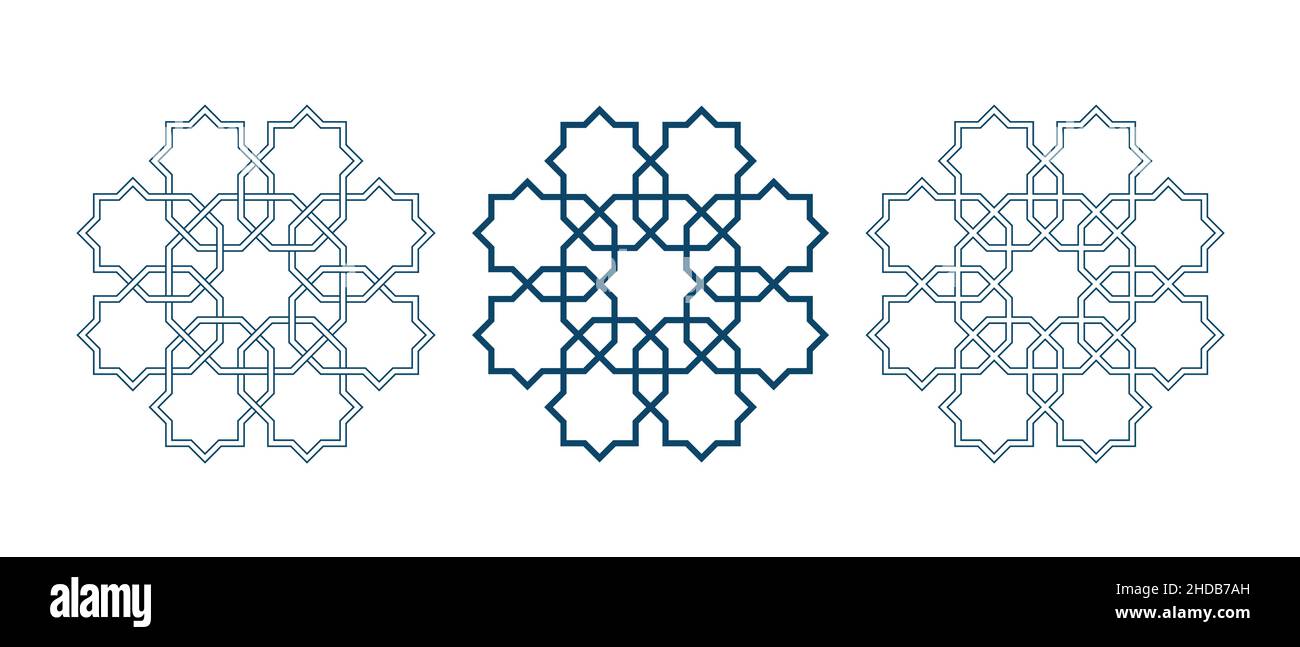 Persian geometric mosaic rosettes for Ramadan card Stock Vector Image ...