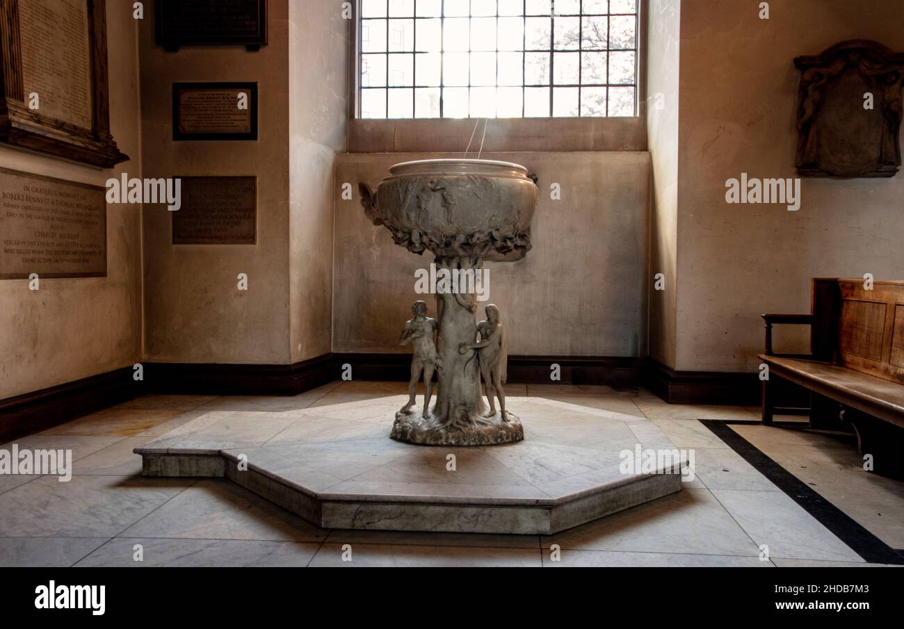 The font in which William Blake was christened in St James Church ...