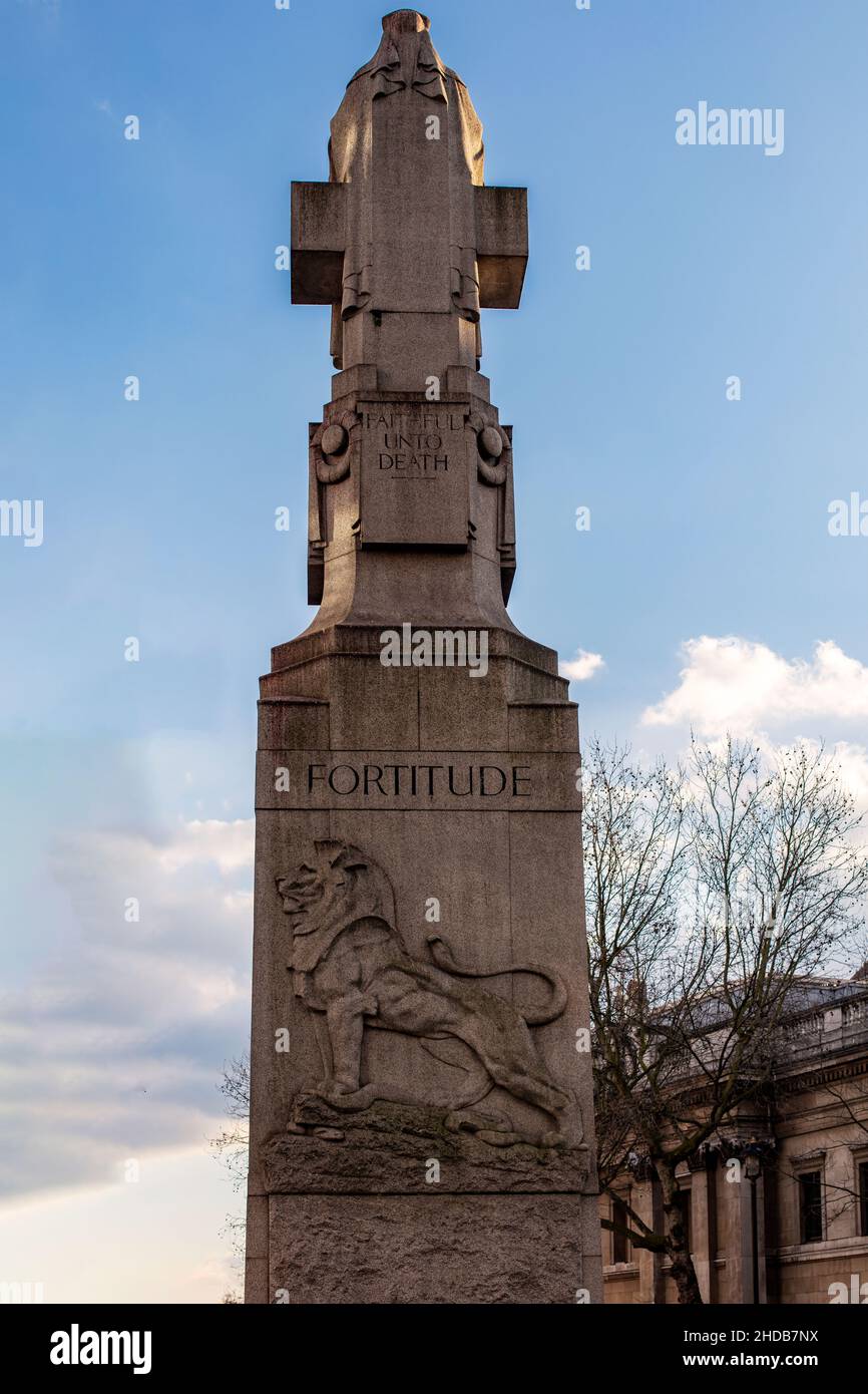 Edith Cavell Memorial statue, by Sir George Frampton, in Carrara marble ...