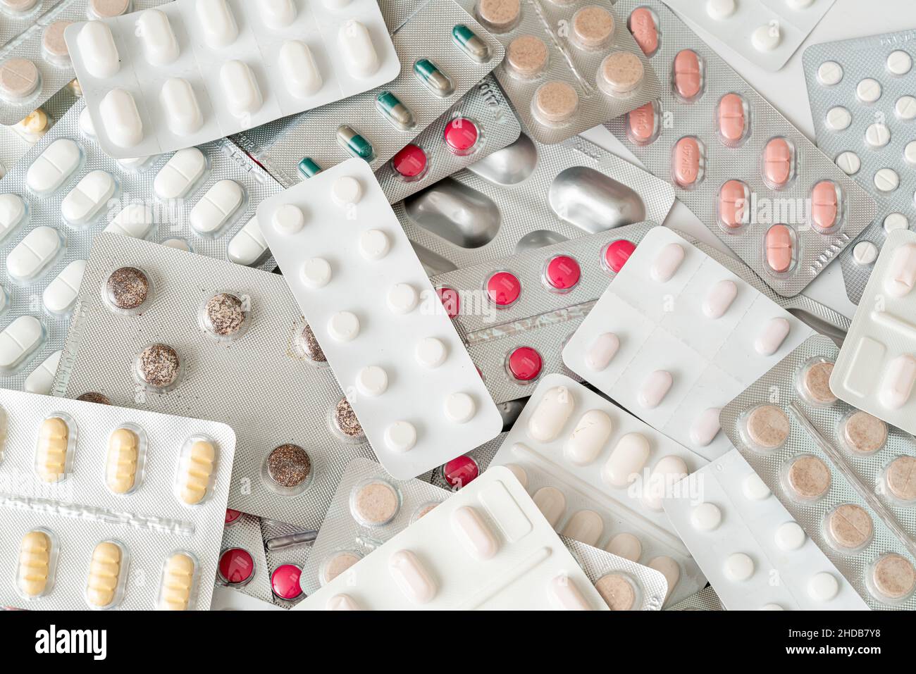 Background of a large group of assorted capsules and pills Stock Photo ...