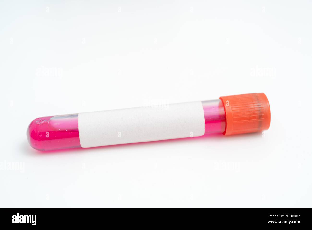 Test tube with empty label to biological sample for medical laboratory ...
