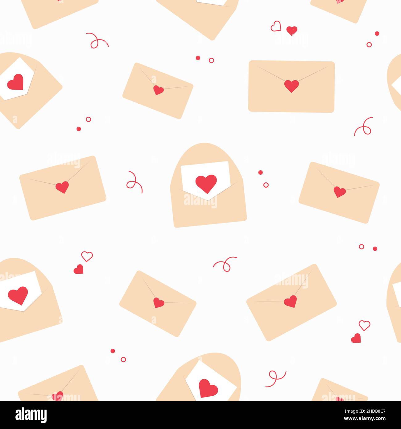 Seamless love letter pattern hi-res stock photography and images - Alamy