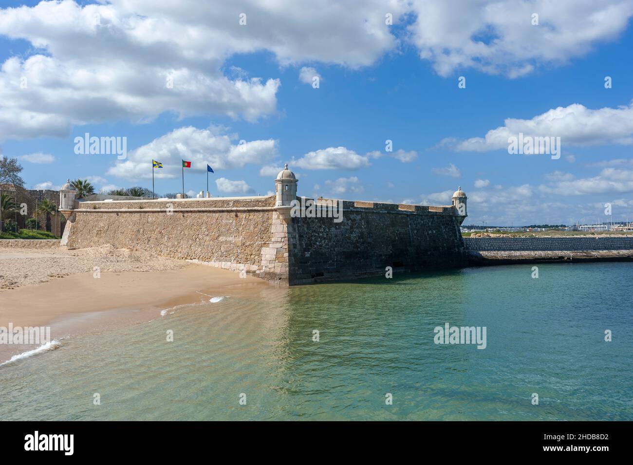Historical fortress "Forte da Ponta da Bandeira", Lagos, Algarve ...