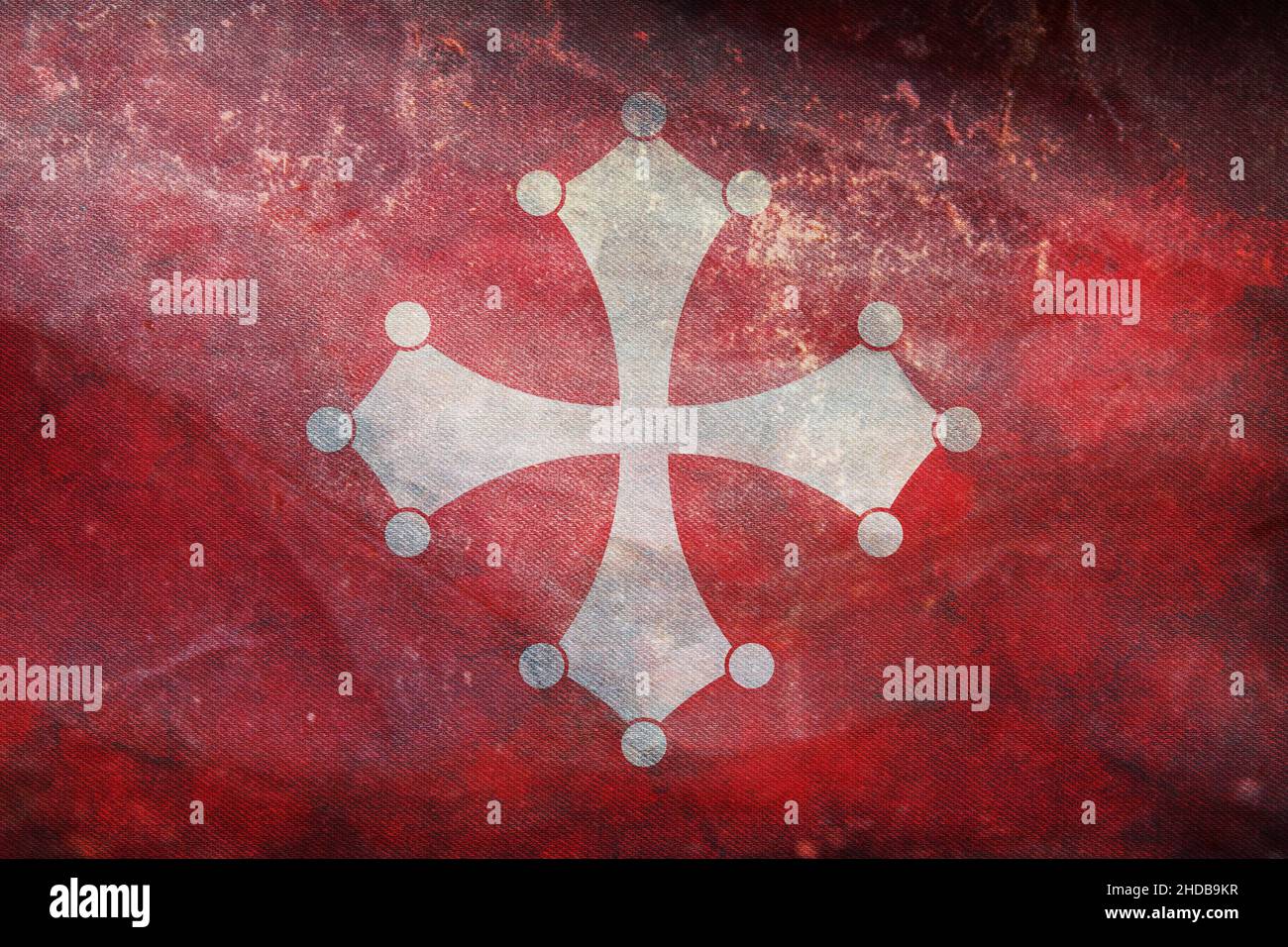Top view of the Republic of Pisa, Italy retro flag with grunge texture ...