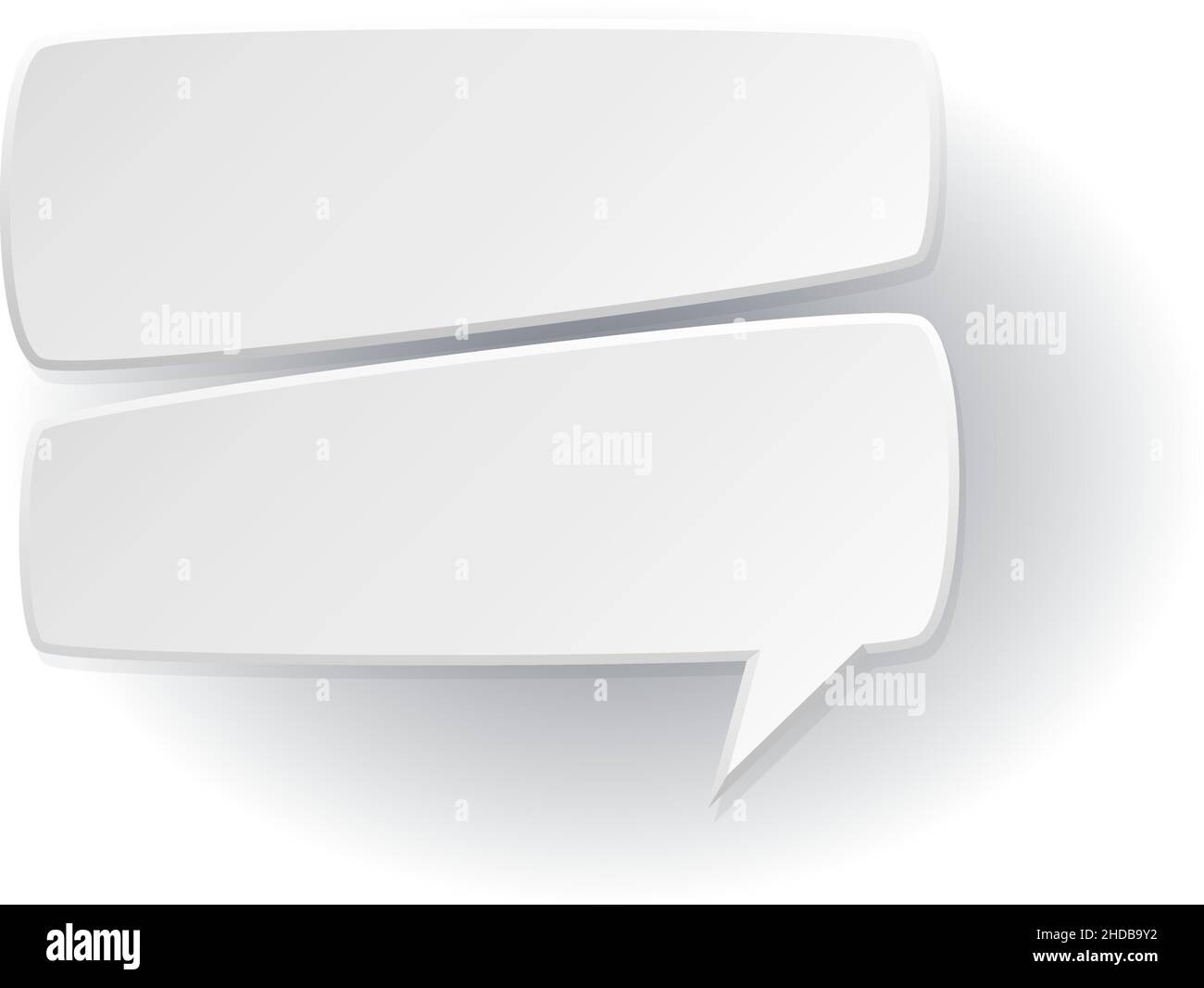 Chat message. Blank white paper speech balloon Stock Vector Image & Art ...
