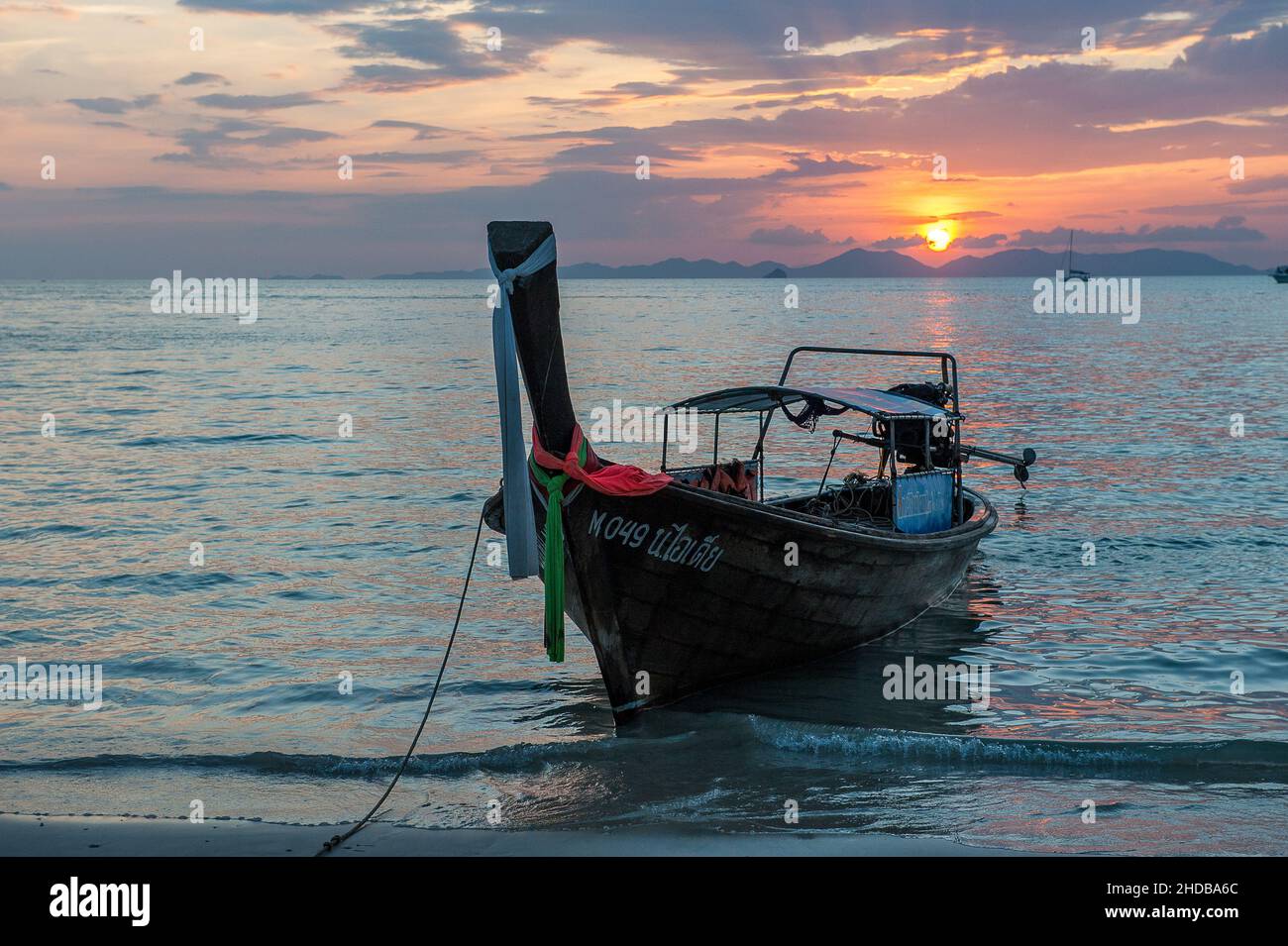Sunset at Railay Beach West is one of the most famous beaches in ...